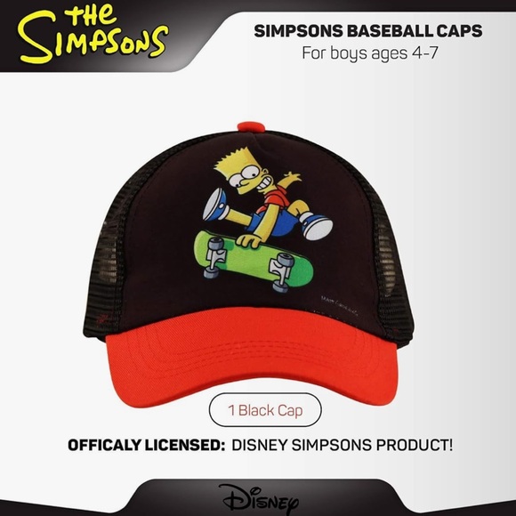 Accessories | The Simpsons Kids Bart Baseball Cap | Poshmark